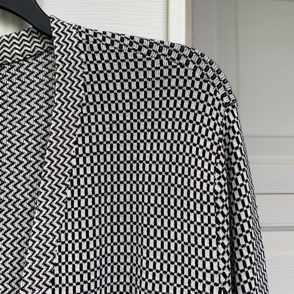 Talbots | Sweaters | Nwt Talbots Pretty Black Cream Rectangles Pattern ...